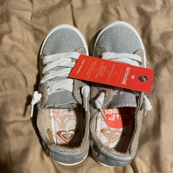 Roxy | Shoes | Roxy Squish This Rose Gold Glittery Shoes | Poshmark